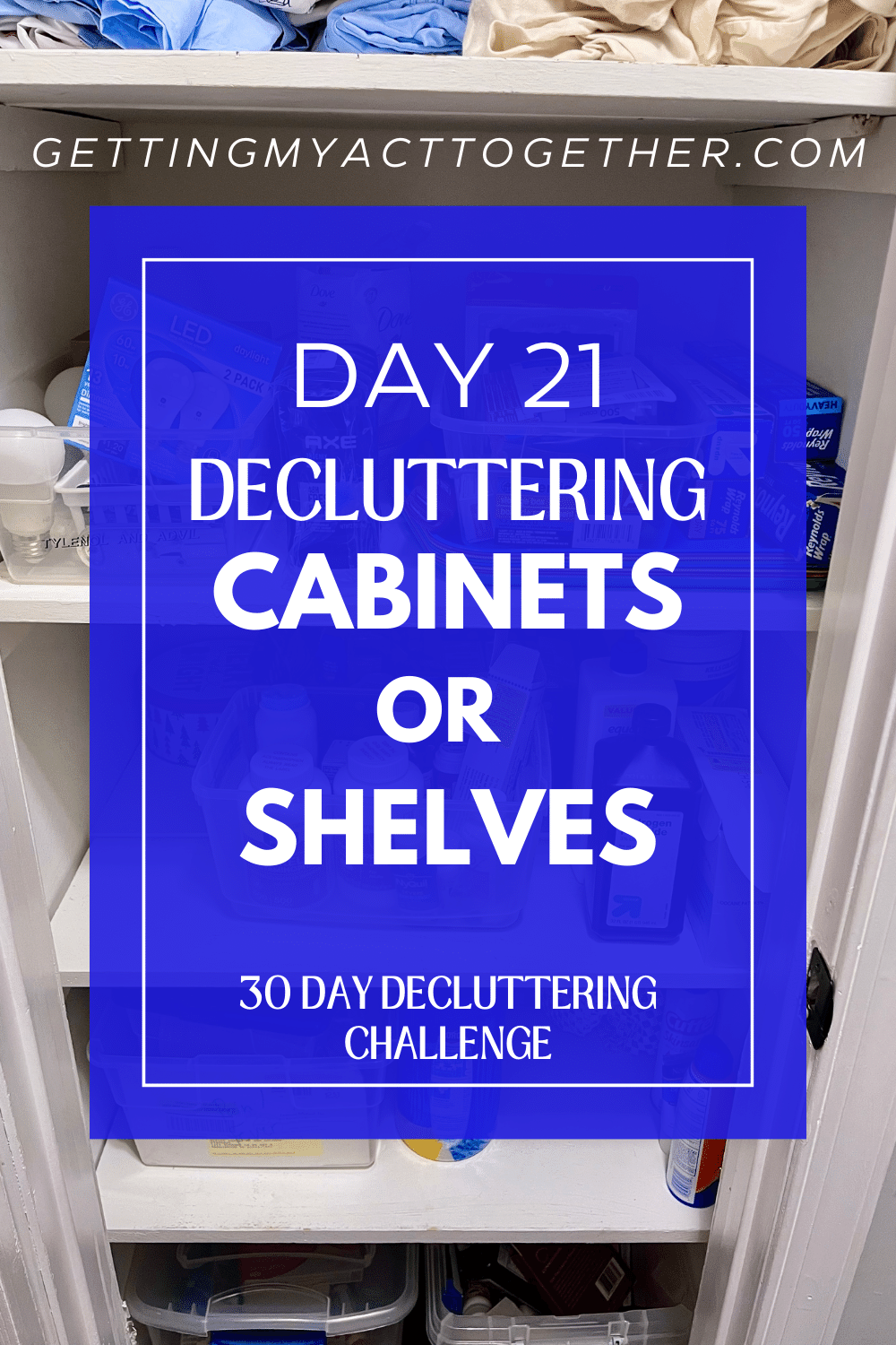 Day 21 of the Decluttering Challenge: Cabinets or Shelves - Getting My ...