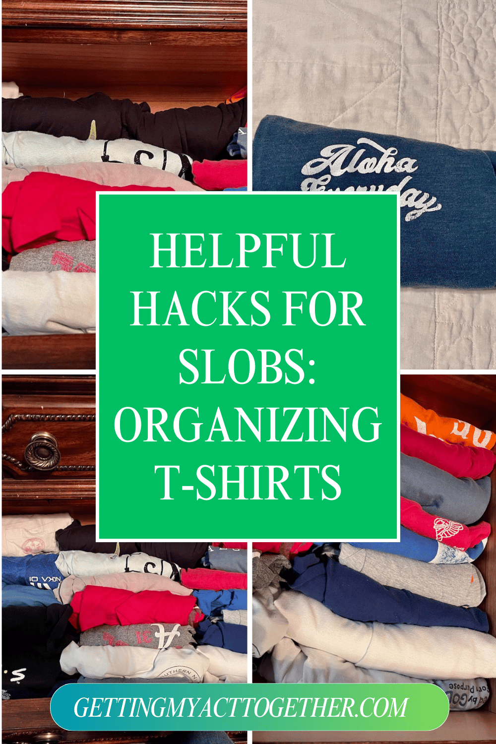Easy Brilliant Way to Organize Your T-Shirt Drawer - Getting My Act ...